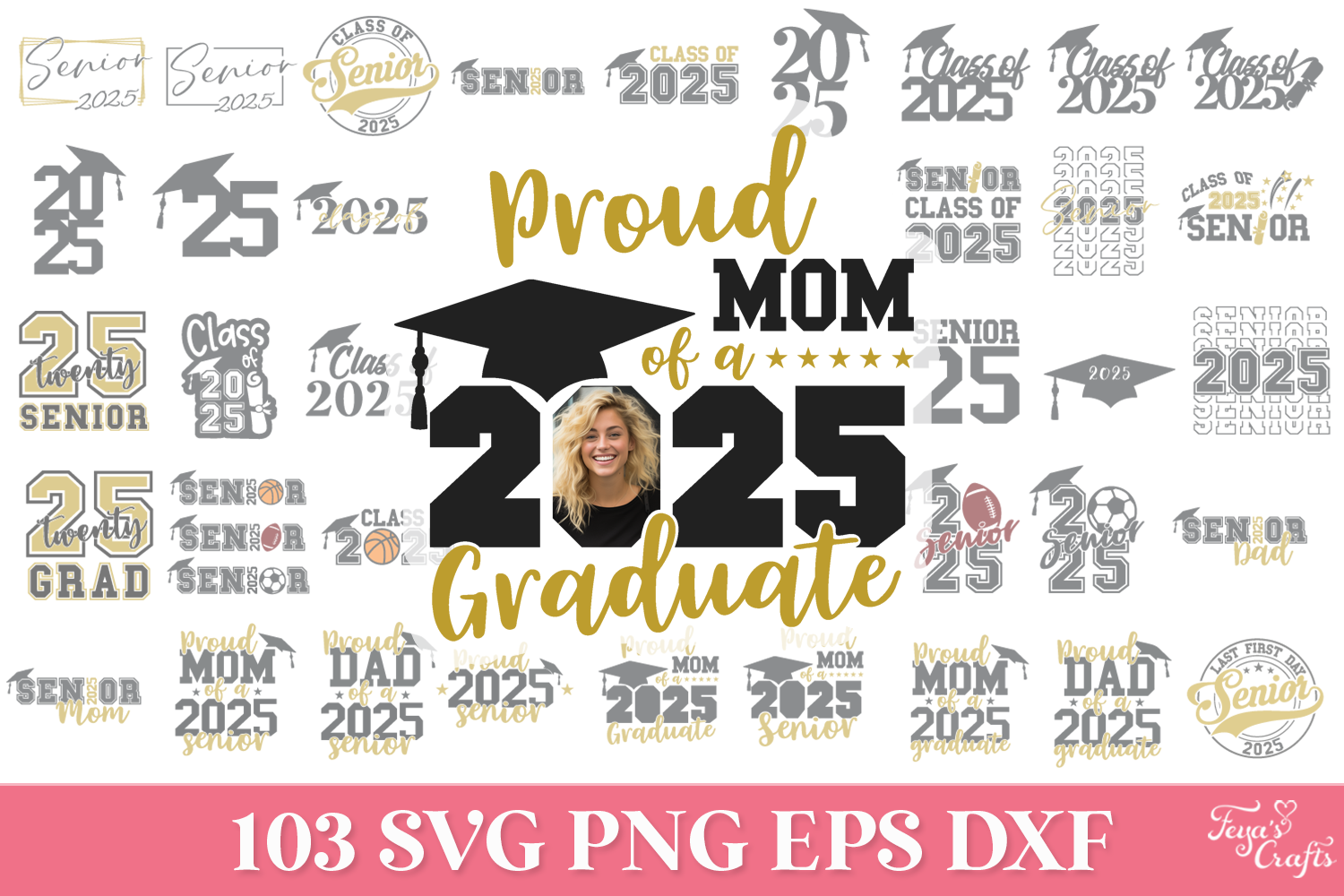 Free Senior 2025 Vertical SVG Cut File - TheCraftingTribe | Premium ...